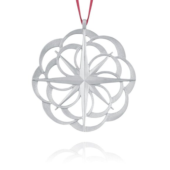 Accents | Handcast Pewter Ornament Not Just For Christmas Compass Rose ...